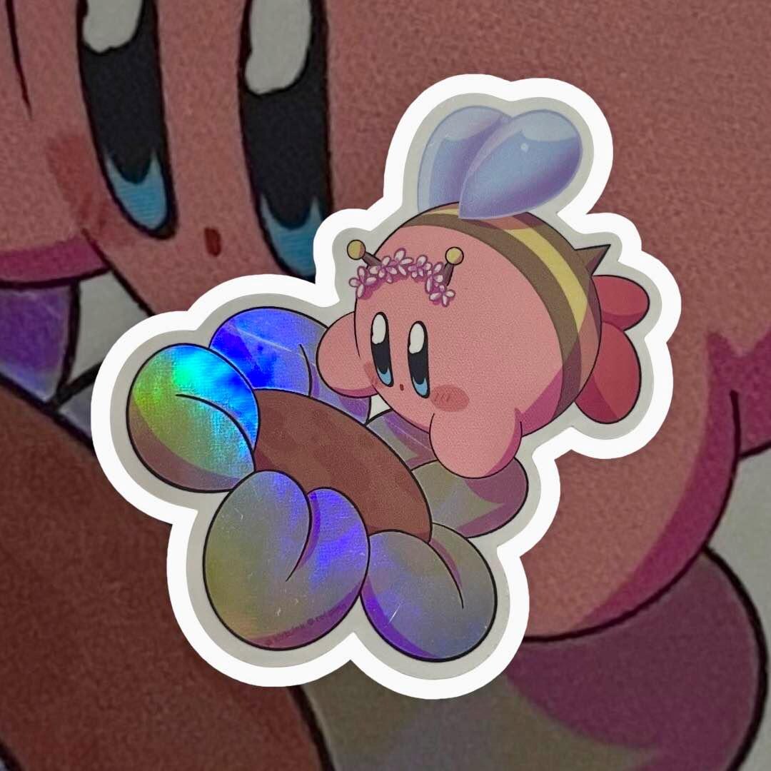 Kirbee Holographic Sticker - Etsy