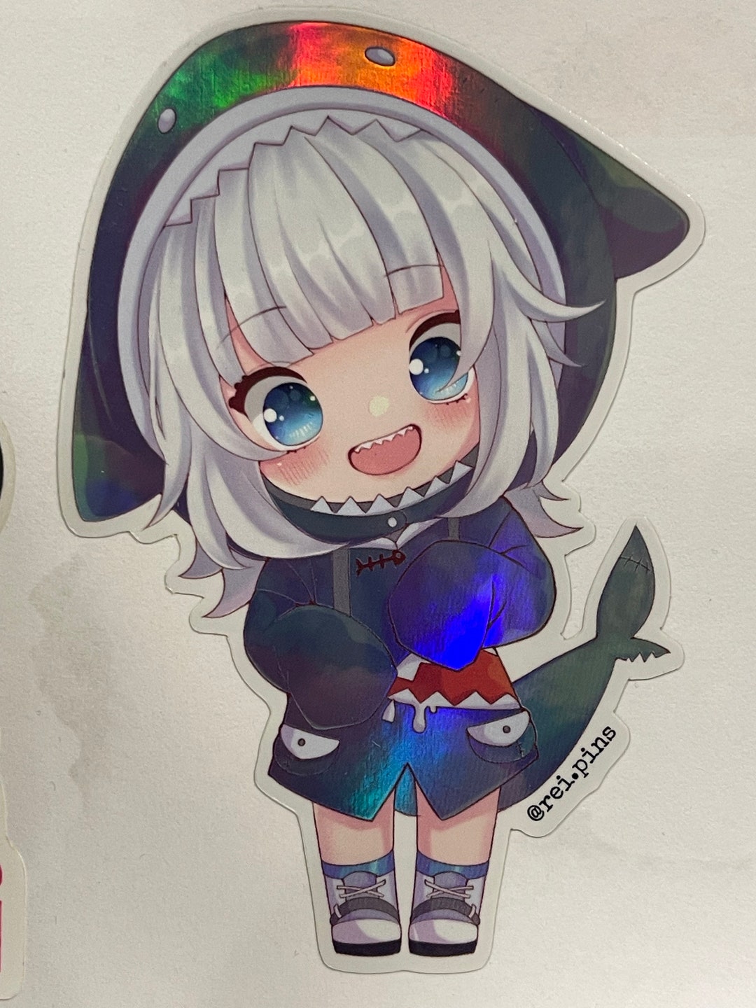 Gawr Gura Holographic Sticker - Etsy