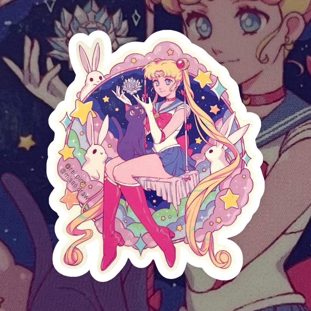 Usagi Swing Vinyl Sticker - Etsy