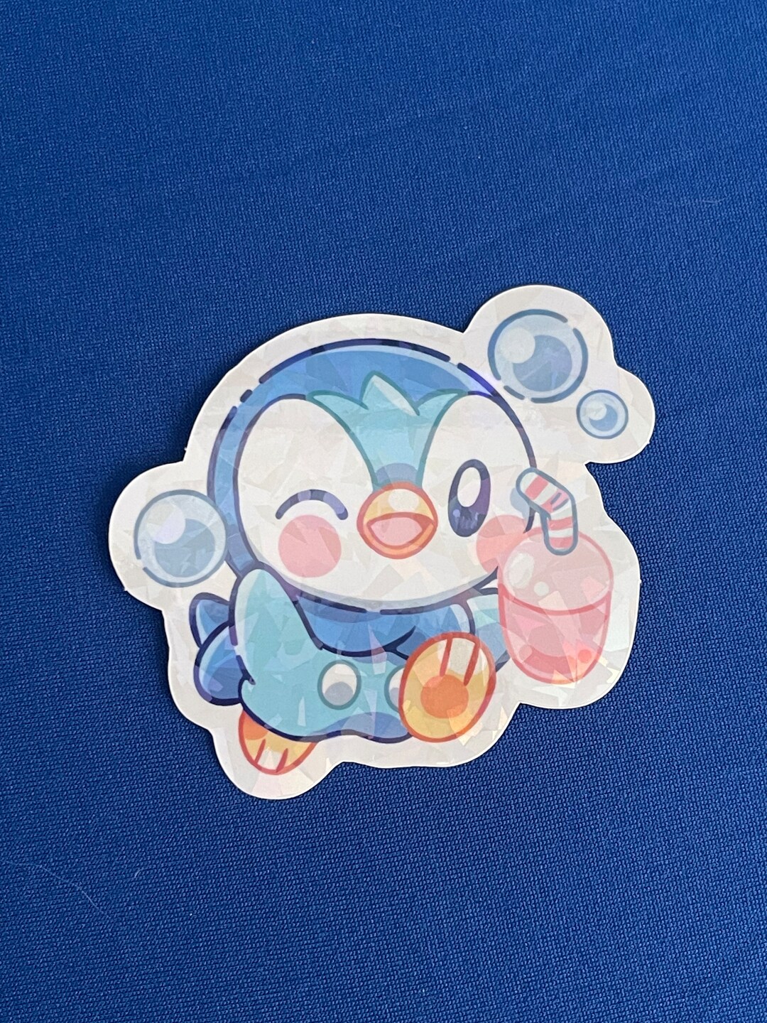 Piplup Soda Holographic Sticker - Etsy