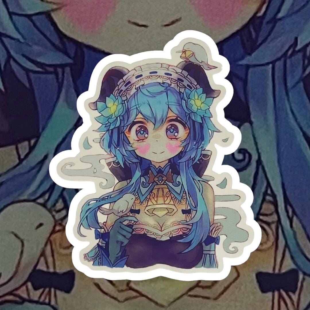 Genshin Kawaii Ganyu Vinyl Sticker - Etsy