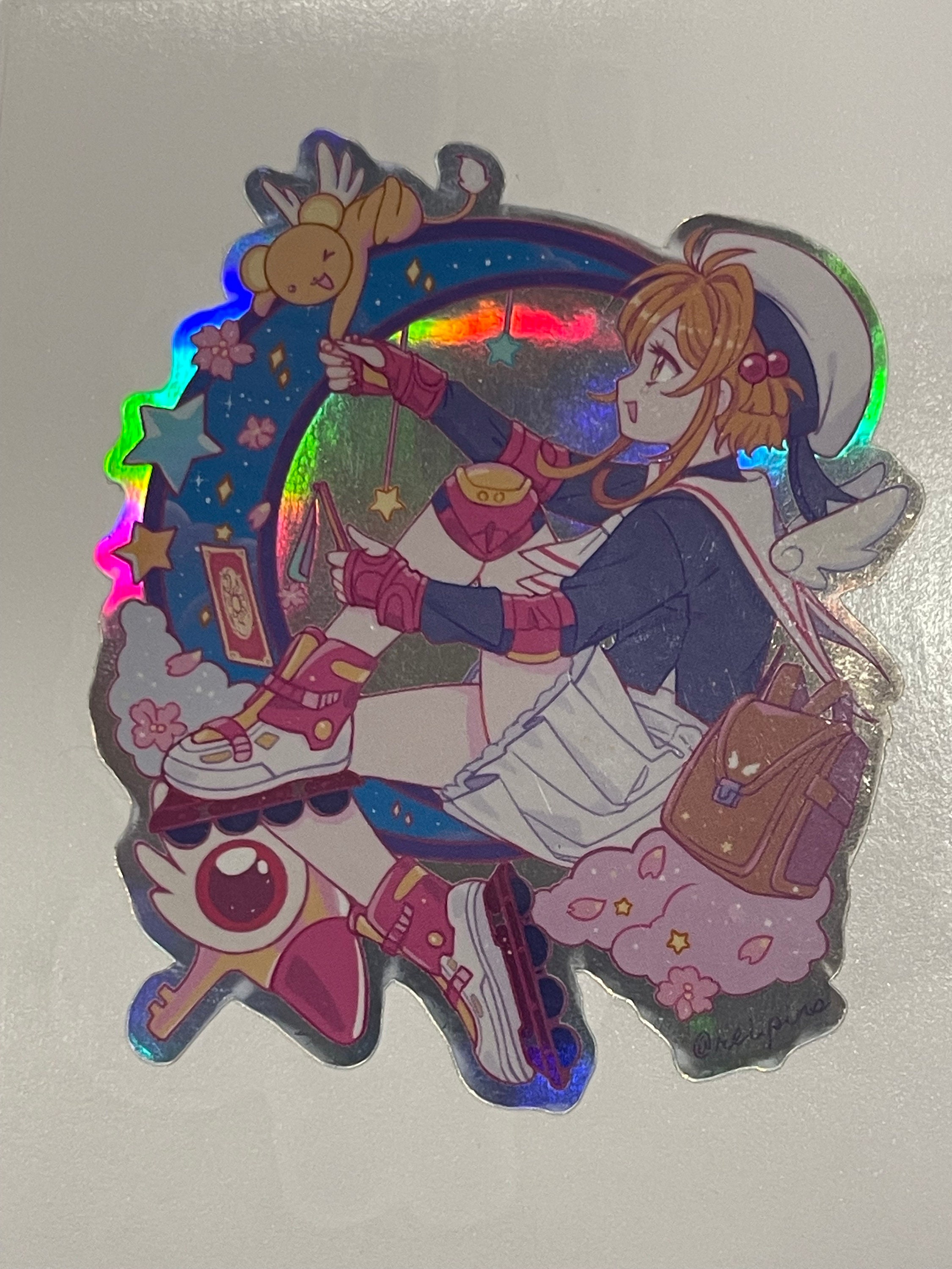 CCS Sakura Roller Skater Holographic Sticker - Etsy
