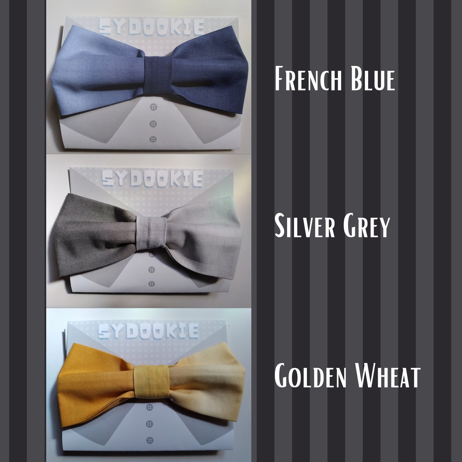 Handmade Pre-tied Twotoned Bow Tie With Fully Adjustable Matching Neck ...