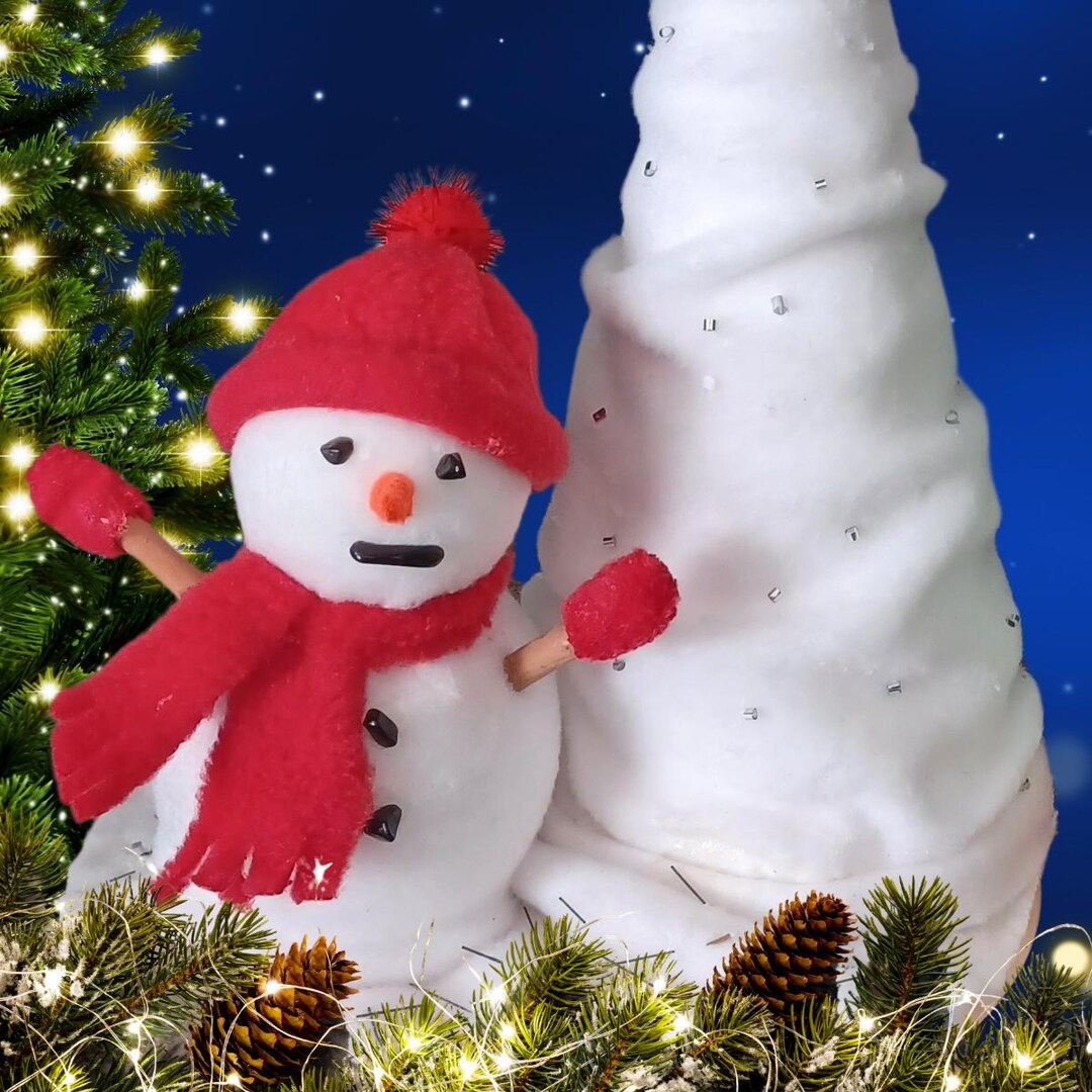 Flannel Handmade Snowman & Holiday Tree - Etsy