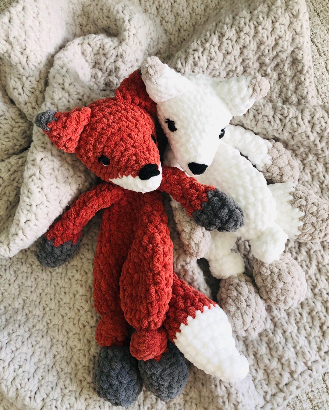 Fox Snuggler - Fox Lovey - Custom Crochet - Made to Order - Etsy