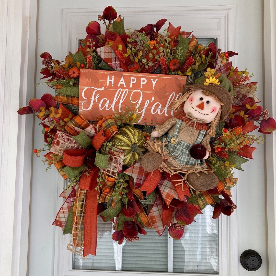 Happy Fall Y'all Wreath - Etsy