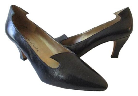 Sergio Zelcer Black Blue Sculptural Edgy Pumps | Etsy