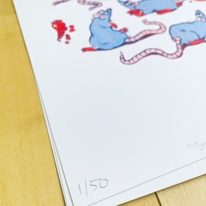 Strawberry Soda or Rat Pile RISOGRAPH Print - Etsy