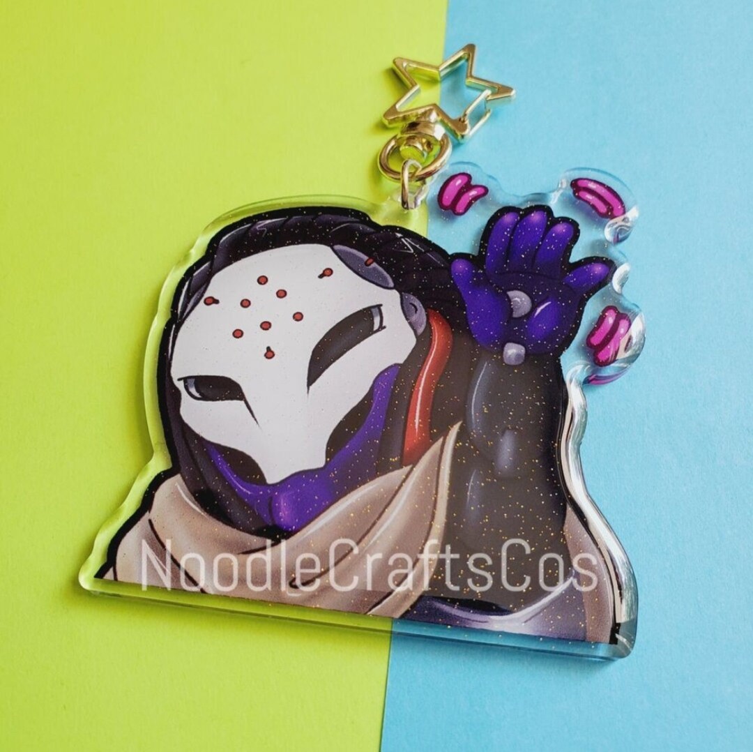 Omnic Ramattra Overwatch Waving Emote Chibi Charm | Double Sided ...
