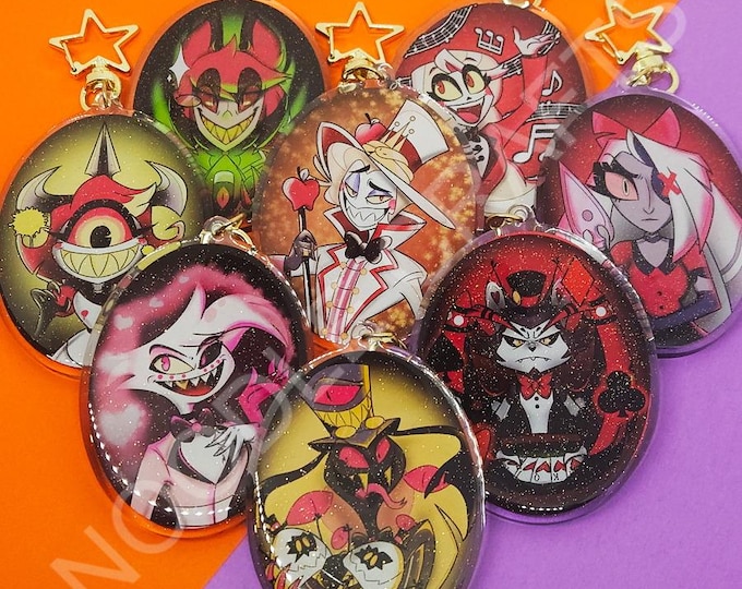 Hazbin Hotel Alastor Charlie Vaggie Lucifer Husk Angel Dust Niffty Sir ...