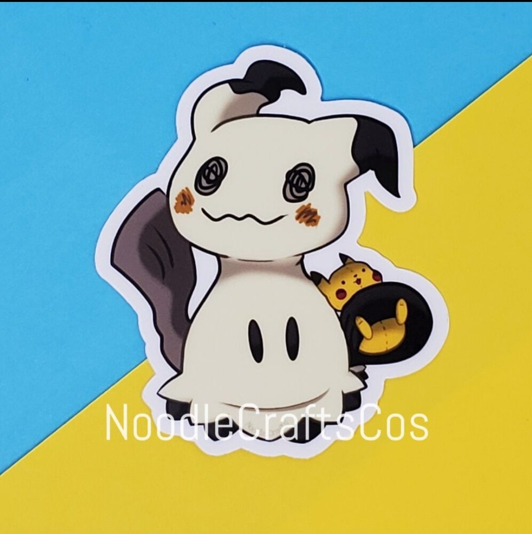Ghost Type Pokemon Mimikyu Chibi | High Quality Waterproof Sticker ...