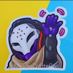 Omnic Ramattra Overwatch Waving Emote Chibi High Quality Waterproof ...