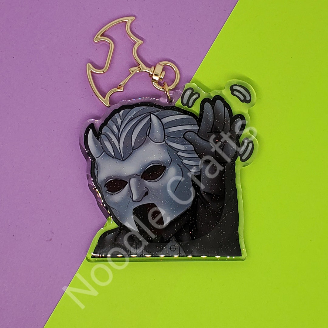 Nameless Ghoul PREQUELLE GHOST Waving Emote Chibi Charm | Double Sided ...
