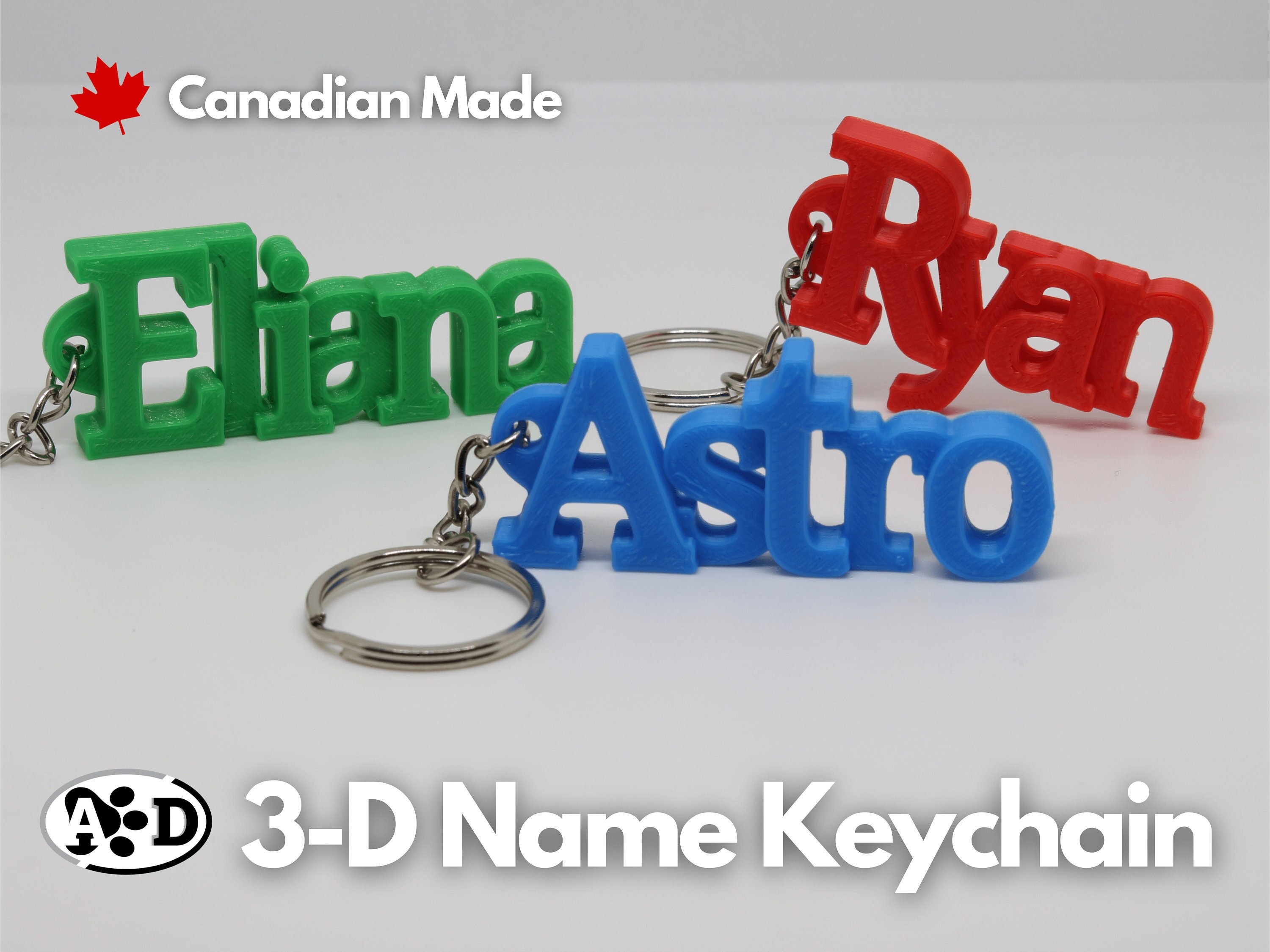 Custom Name Keychain 3D Name Keychain Gift for Everyone - Etsy
