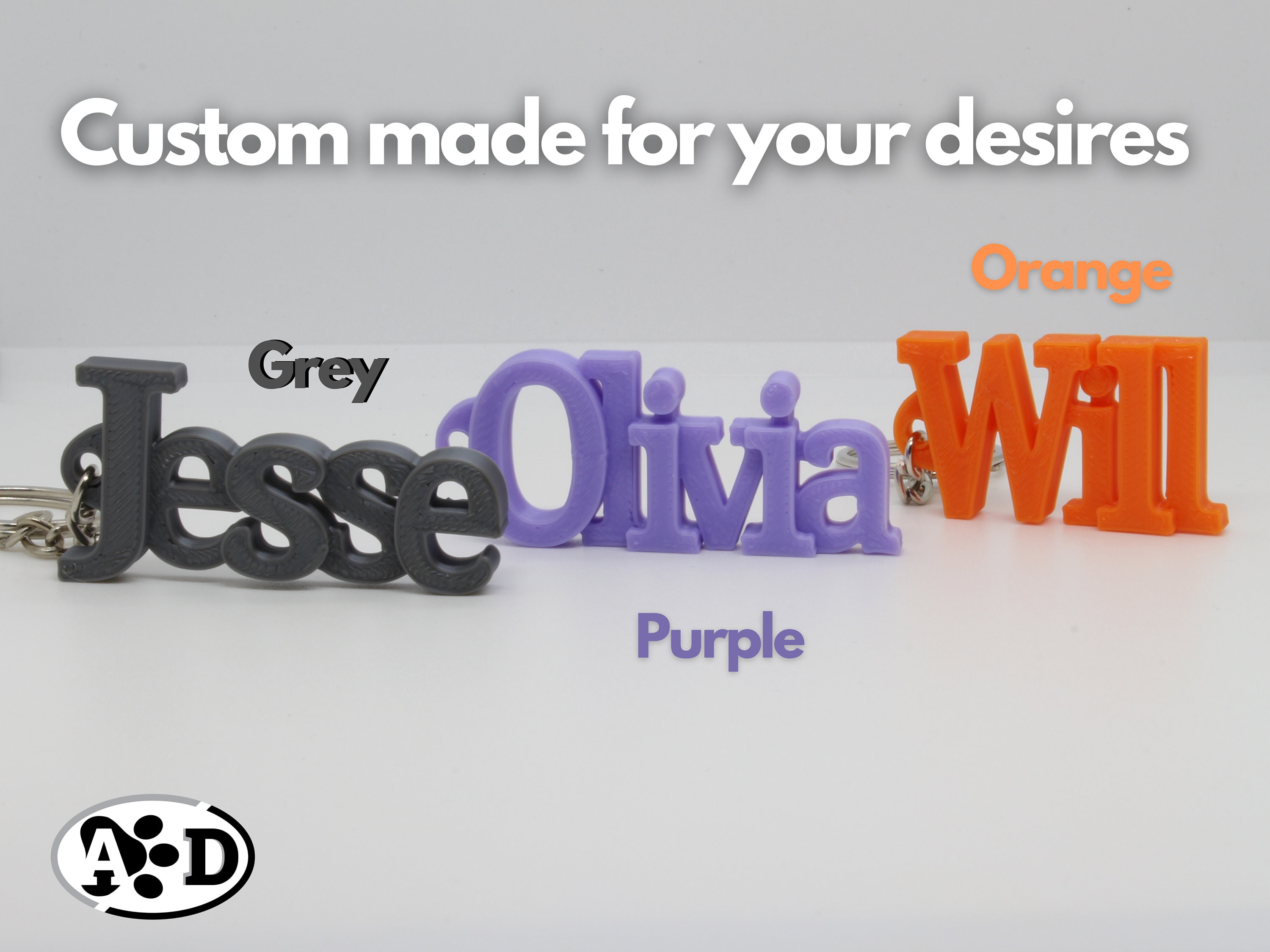 Custom Name Keychain 3D Name Keychain Gift for Everyone - Etsy