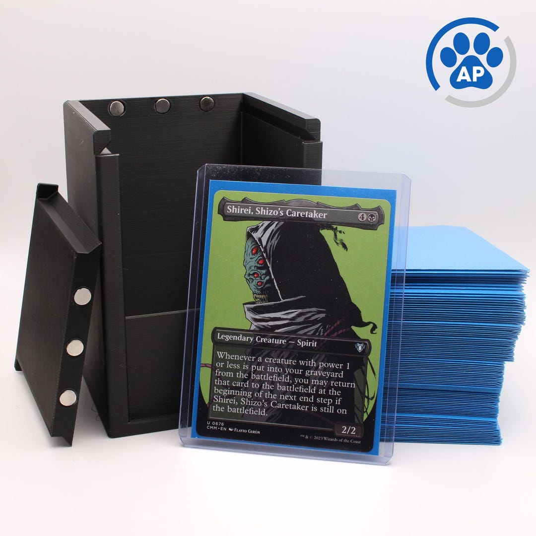 MTG Commander Deck Box With Magnetic Lid & Commander Display - Etsy