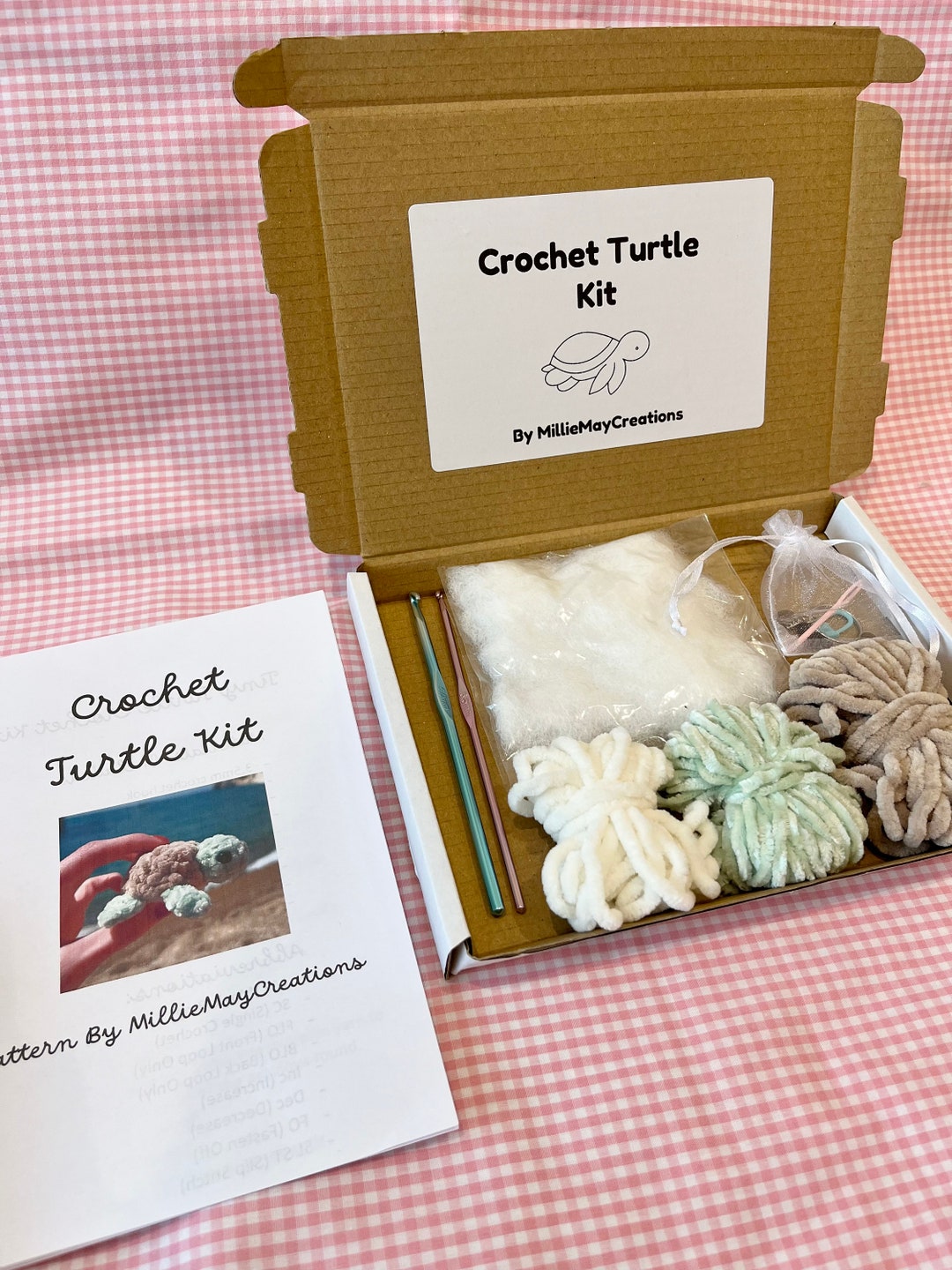 Crochet Turtle Kits, Make Your Own Turtle Plush Keychain - Etsy