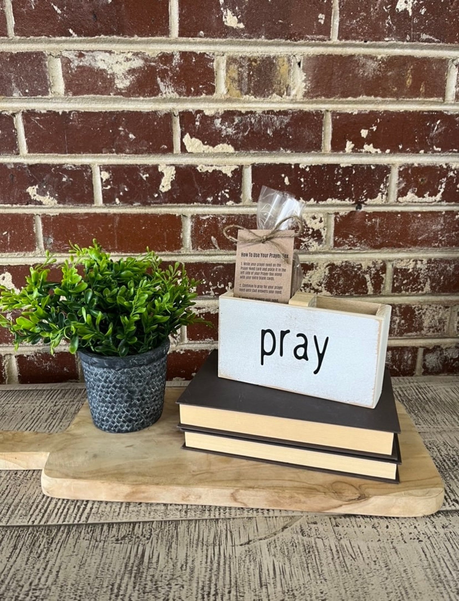 Farmhouse Prayer Box, Inspirational Encouragement Gift, Christmas Gift ...