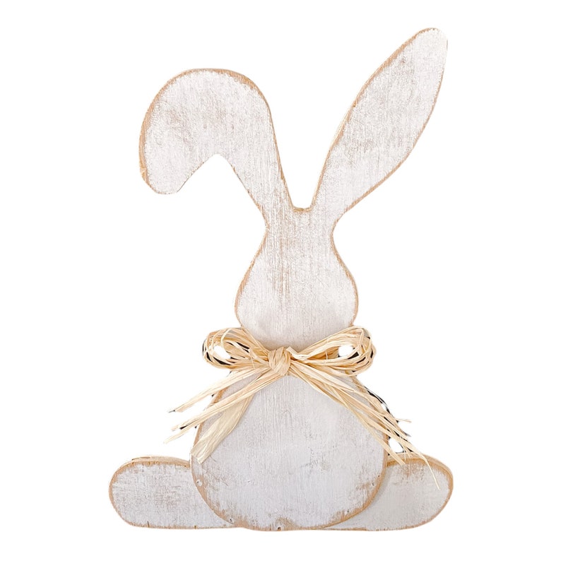 Standing Farmhouse Handcut Wood Easter Bunny Wood Bunny - Etsy