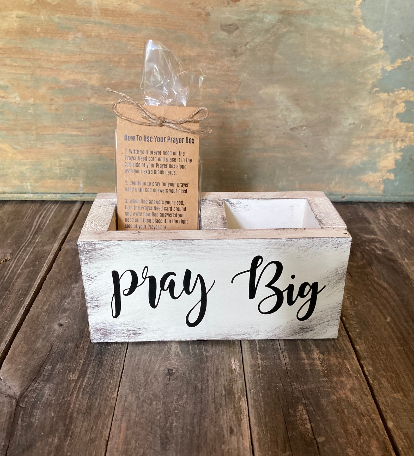 Prayer Box Handmade Wooden Gift Inspirational Encouragement - Etsy