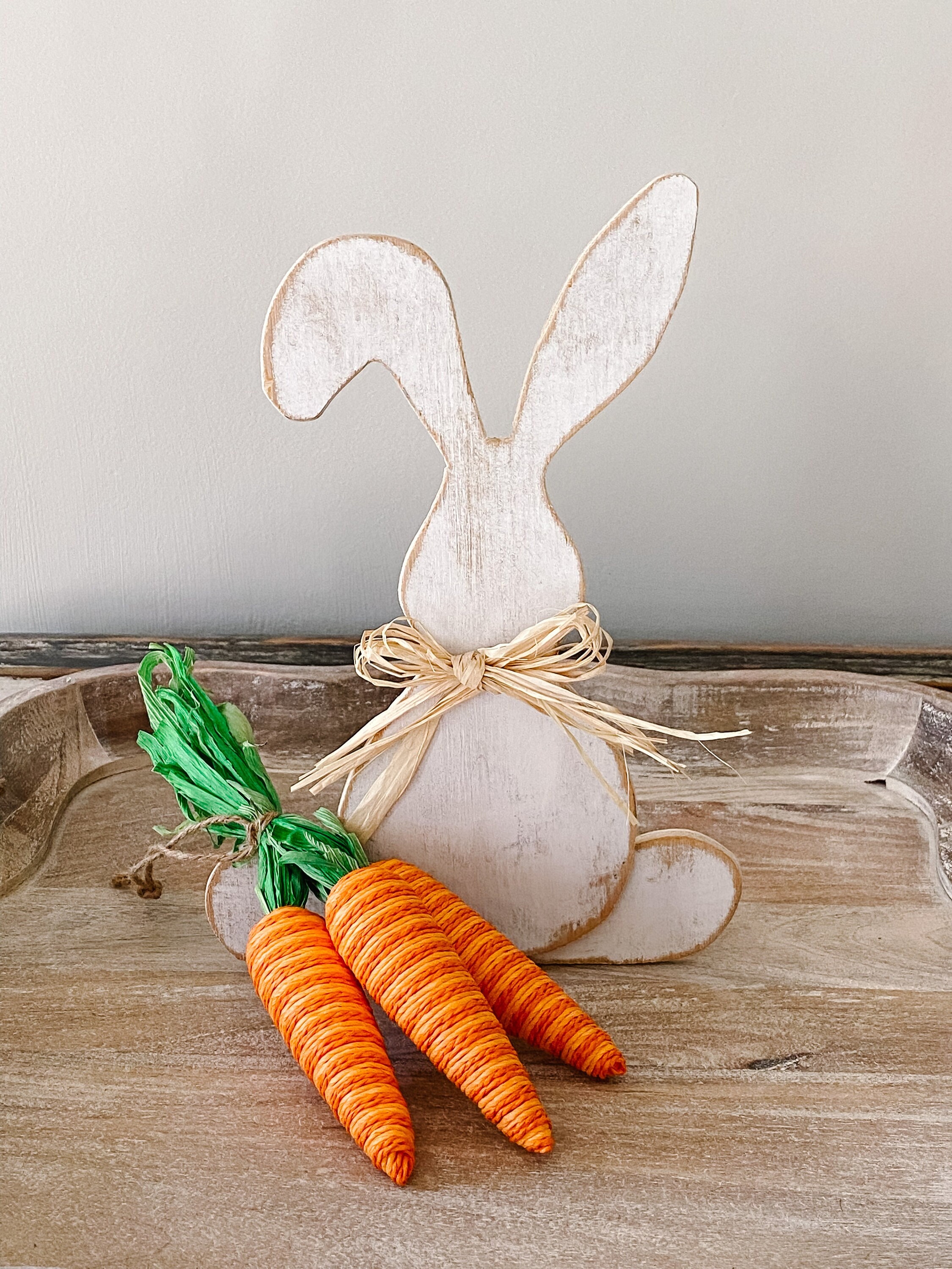 Standing Farmhouse Handcut Wood Easter Bunny Wood Bunny - Etsy