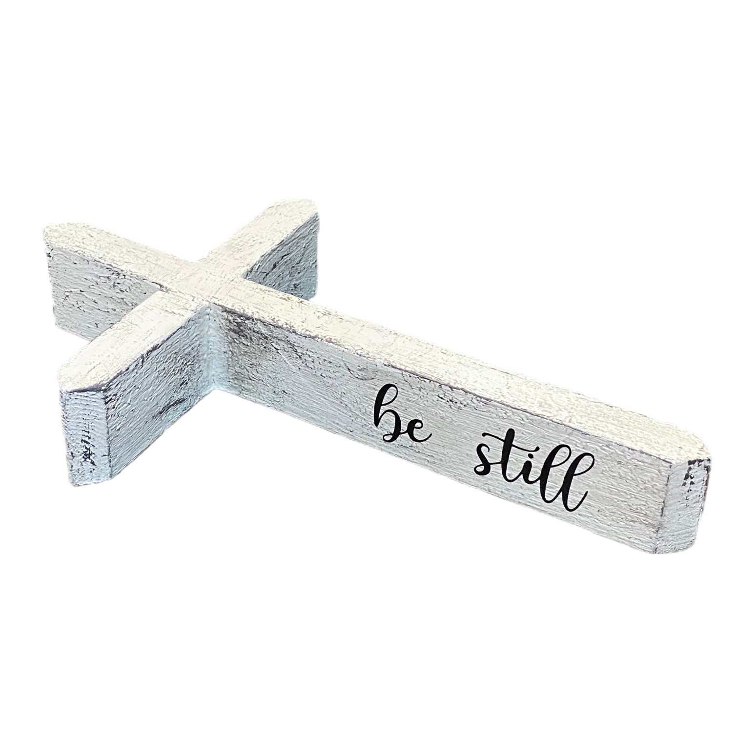 Be Still Wooden Cross Wooden Distressed Cross Shelf Sitter - Etsy