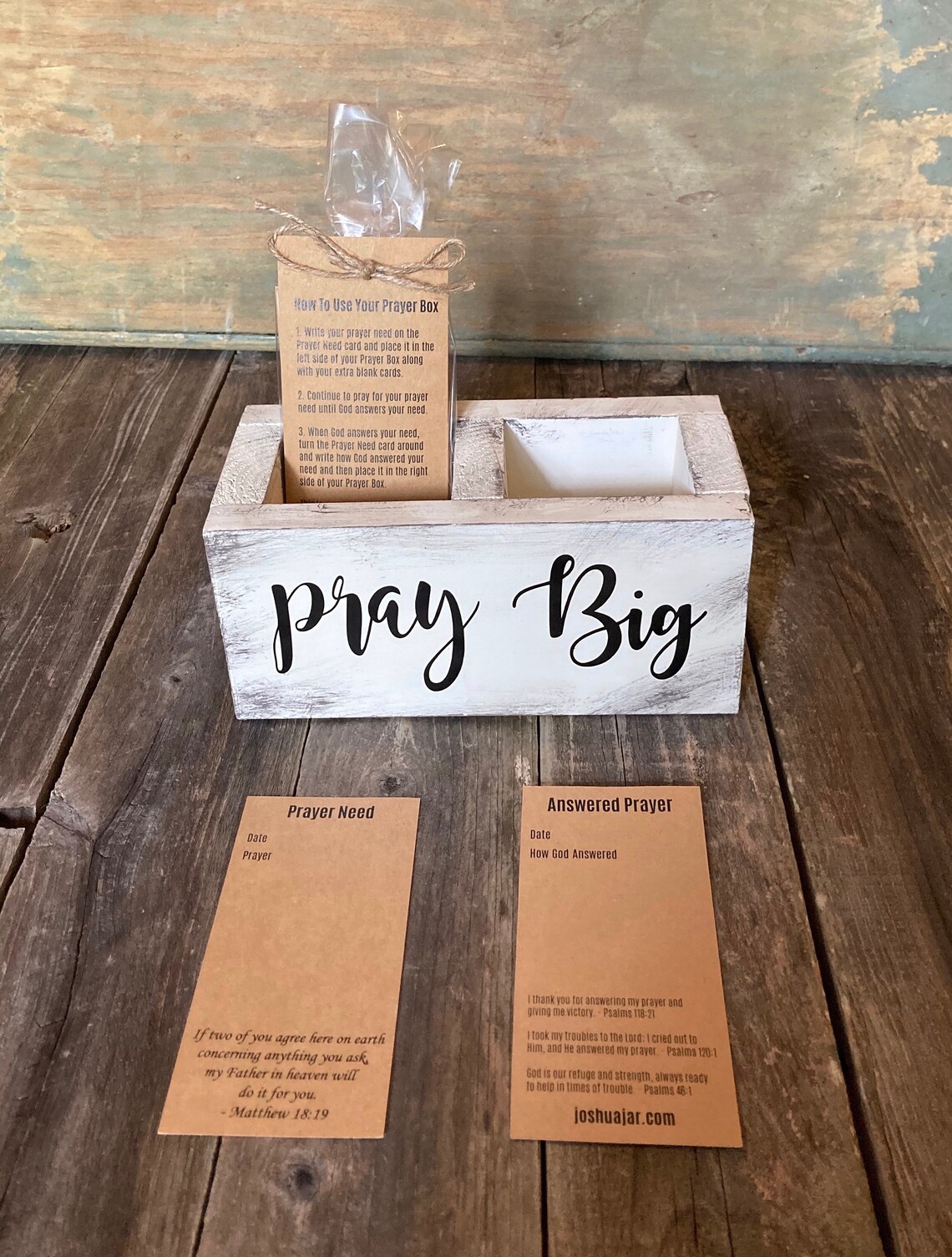 Prayer Box Handmade Wooden Gift Inspirational Encouragement - Etsy