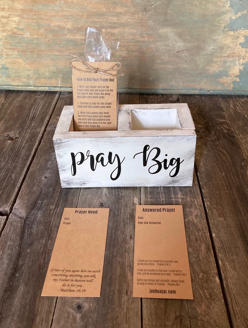 Prayer Box, Handmade Wooden Gift, Inspirational Encouragement Gift ...