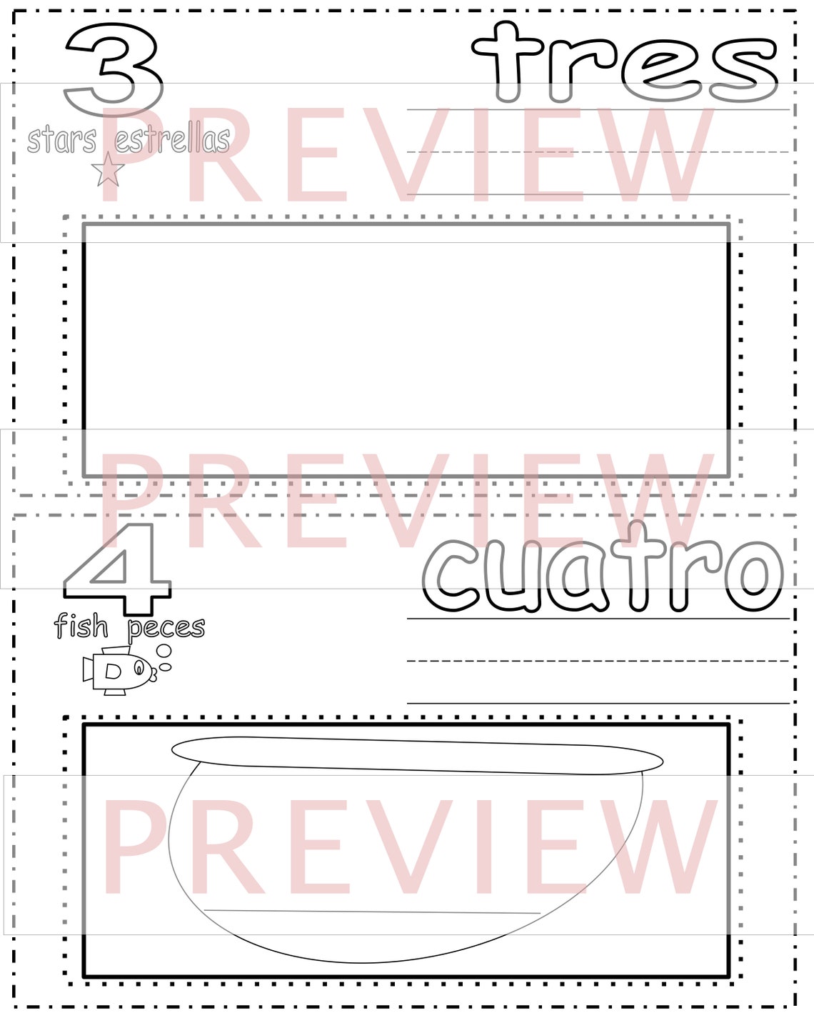 Spanish Number Booklet Homeschool Spanish Lesson Numbers in | Etsy
