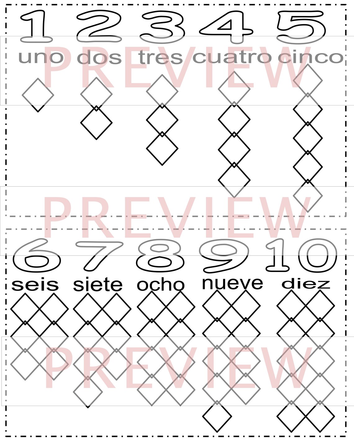 Spanish Number Booklet Homeschool Spanish Lesson Numbers in | Etsy