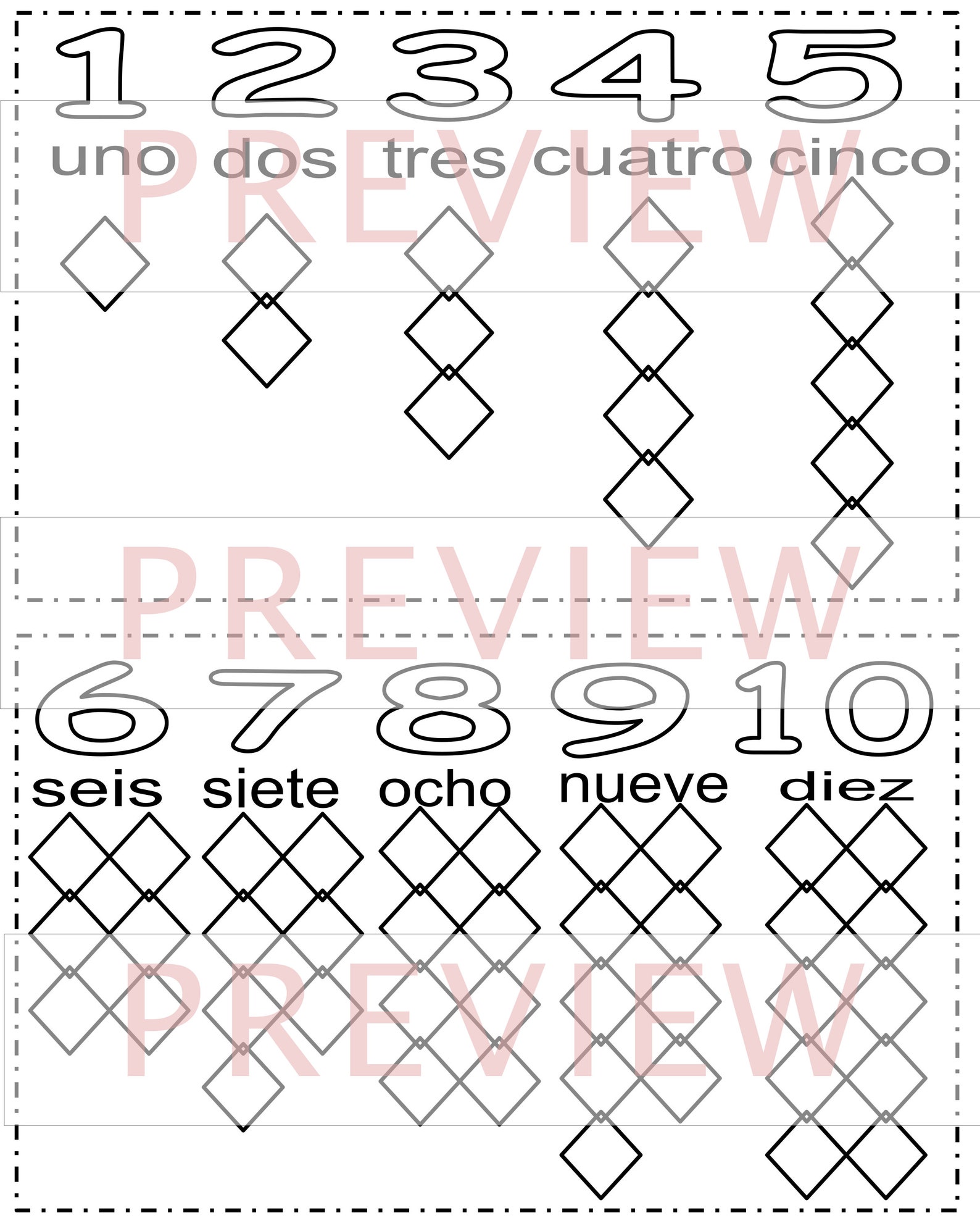 Spanish Number Booklet Homeschool Spanish Lesson Numbers in | Etsy