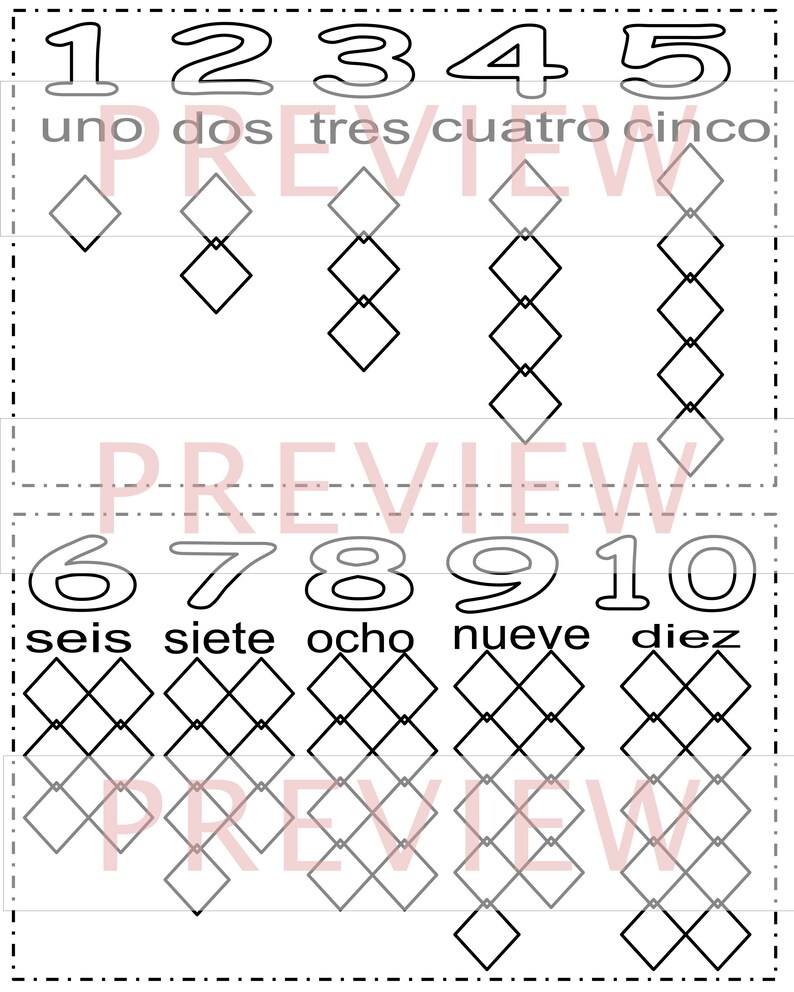 Spanish Number Booklet Homeschool Spanish Lesson Numbers in | Etsy