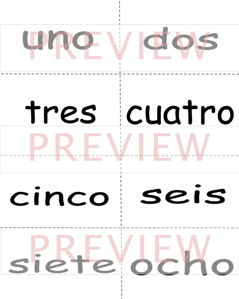 Spanish Number Booklet Homeschool Spanish Lesson Numbers in | Etsy