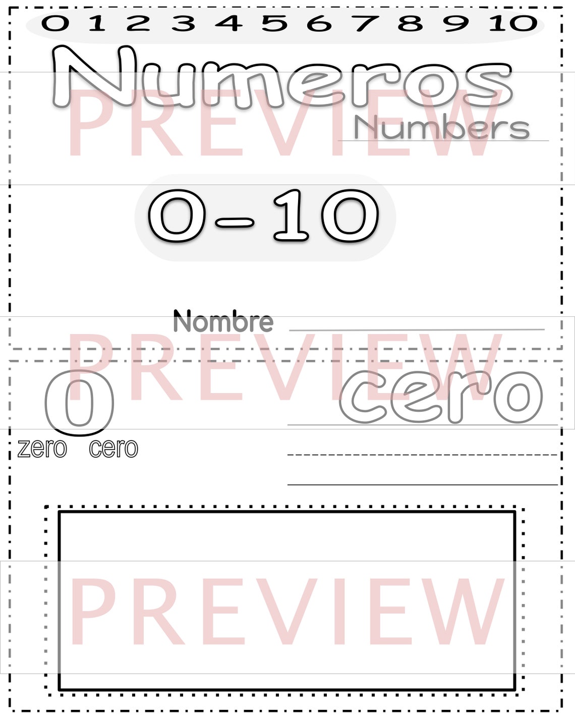 Spanish Number Booklet Homeschool Spanish Lesson Numbers in | Etsy