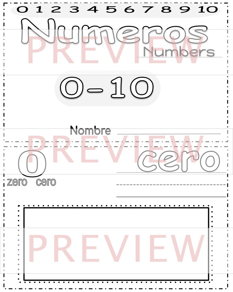 Spanish Number Booklet Homeschool Spanish Lesson (Download Now) - Etsy
