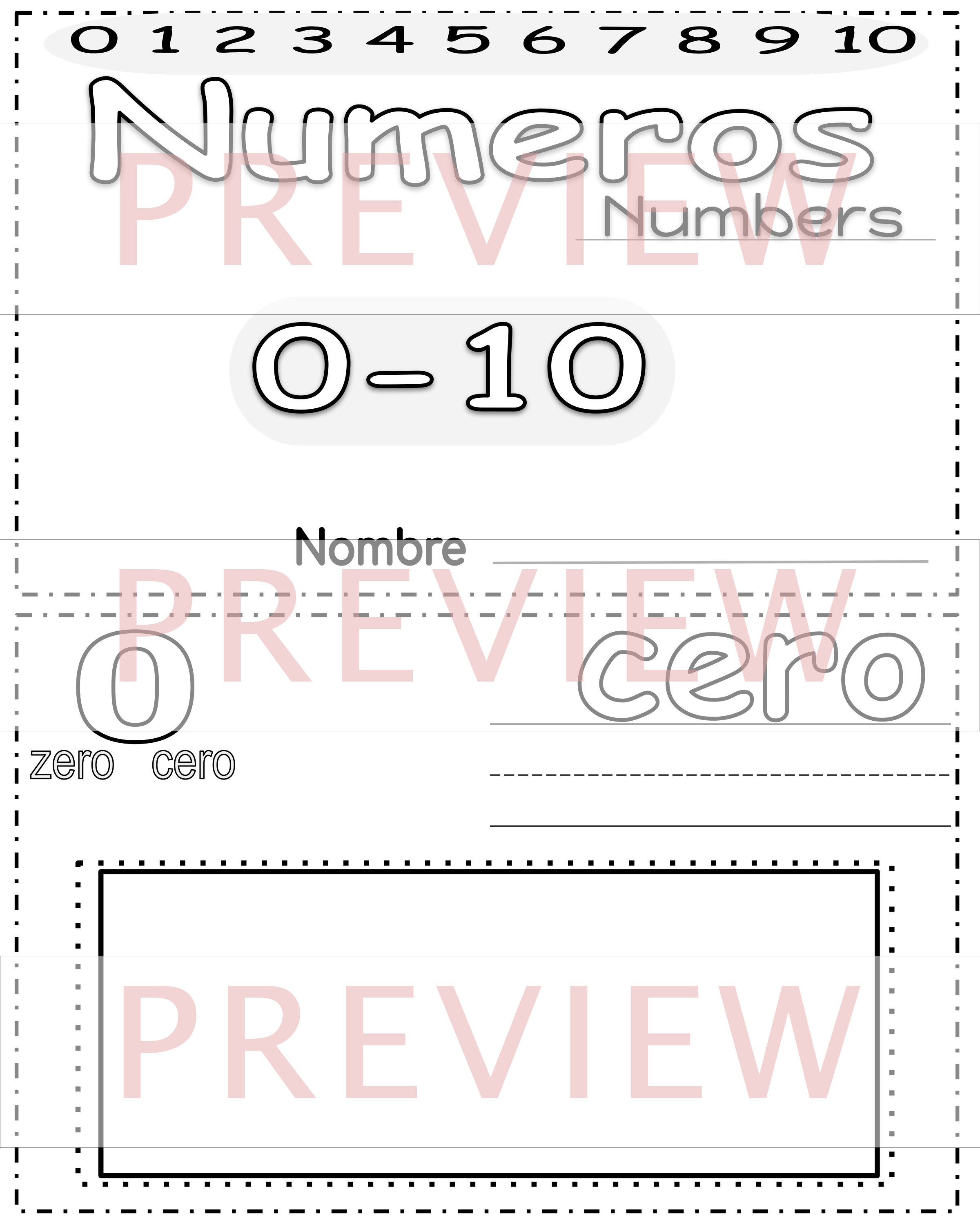 Spanish Number Booklet Homeschool Spanish Lesson (Download Now) - Etsy