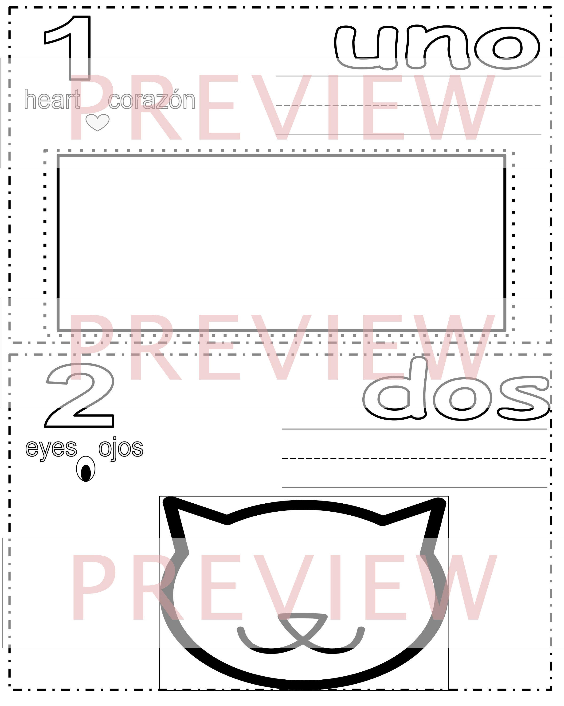 Spanish Number Booklet Homeschool Spanish Lesson (Download Now) - Etsy