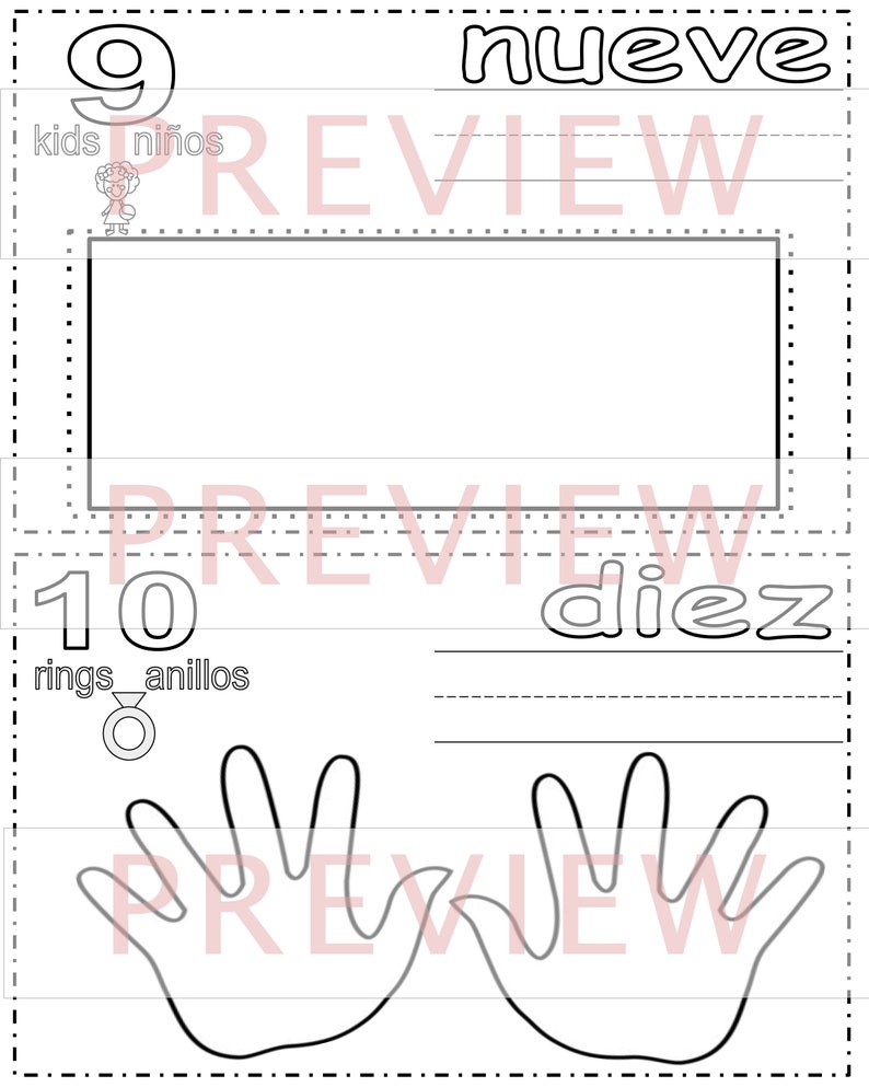 Spanish Number Booklet Homeschool Spanish Lesson Numbers in | Etsy