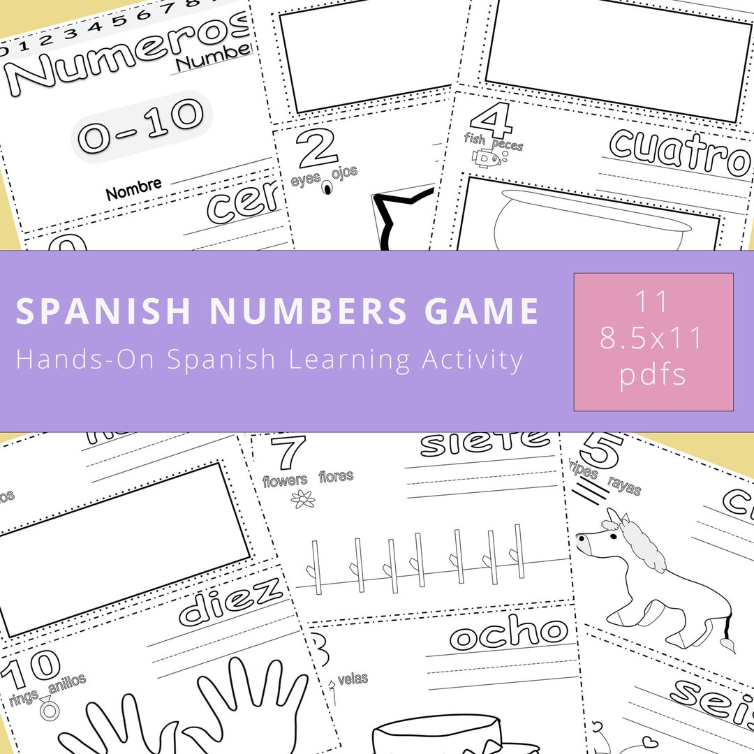 Spanish Number Booklet Homeschool Spanish Lesson (Download Now) - Etsy