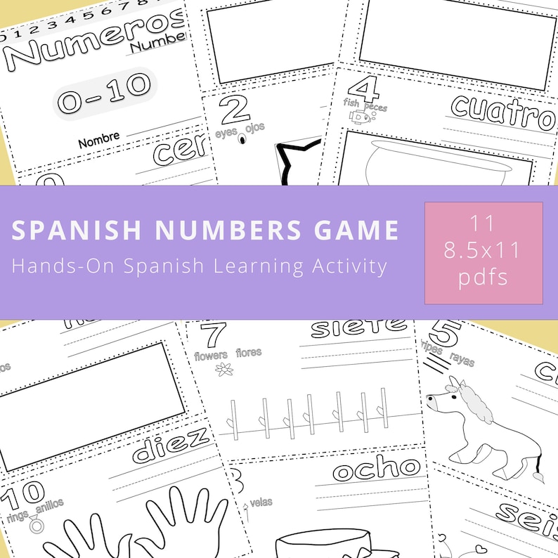 Spanish Number Booklet Homeschool Spanish Lesson (Download Now) - Etsy