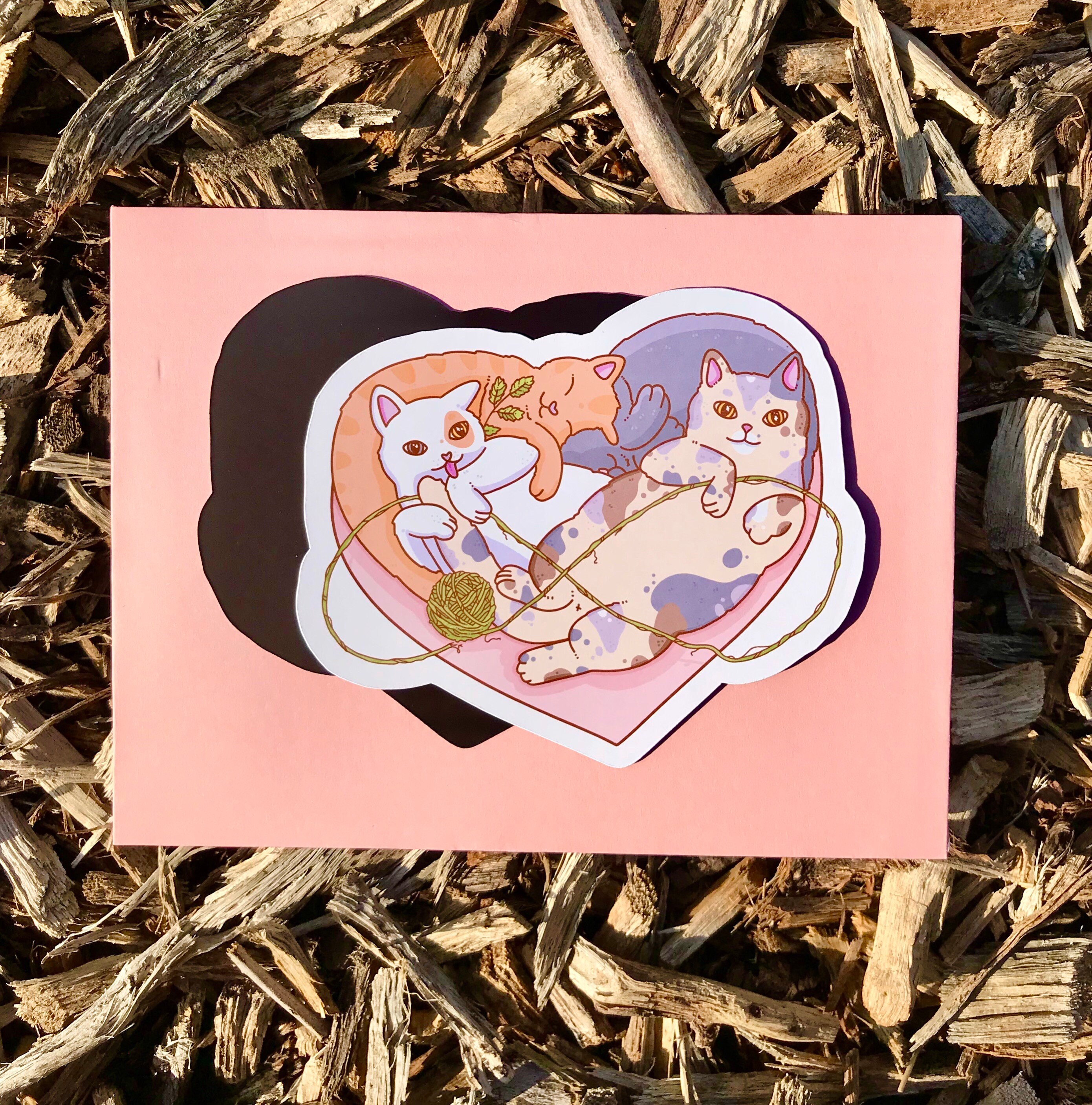 Polyamory Heart Magnet Cats Valentines Gift Polyam Love | Etsy