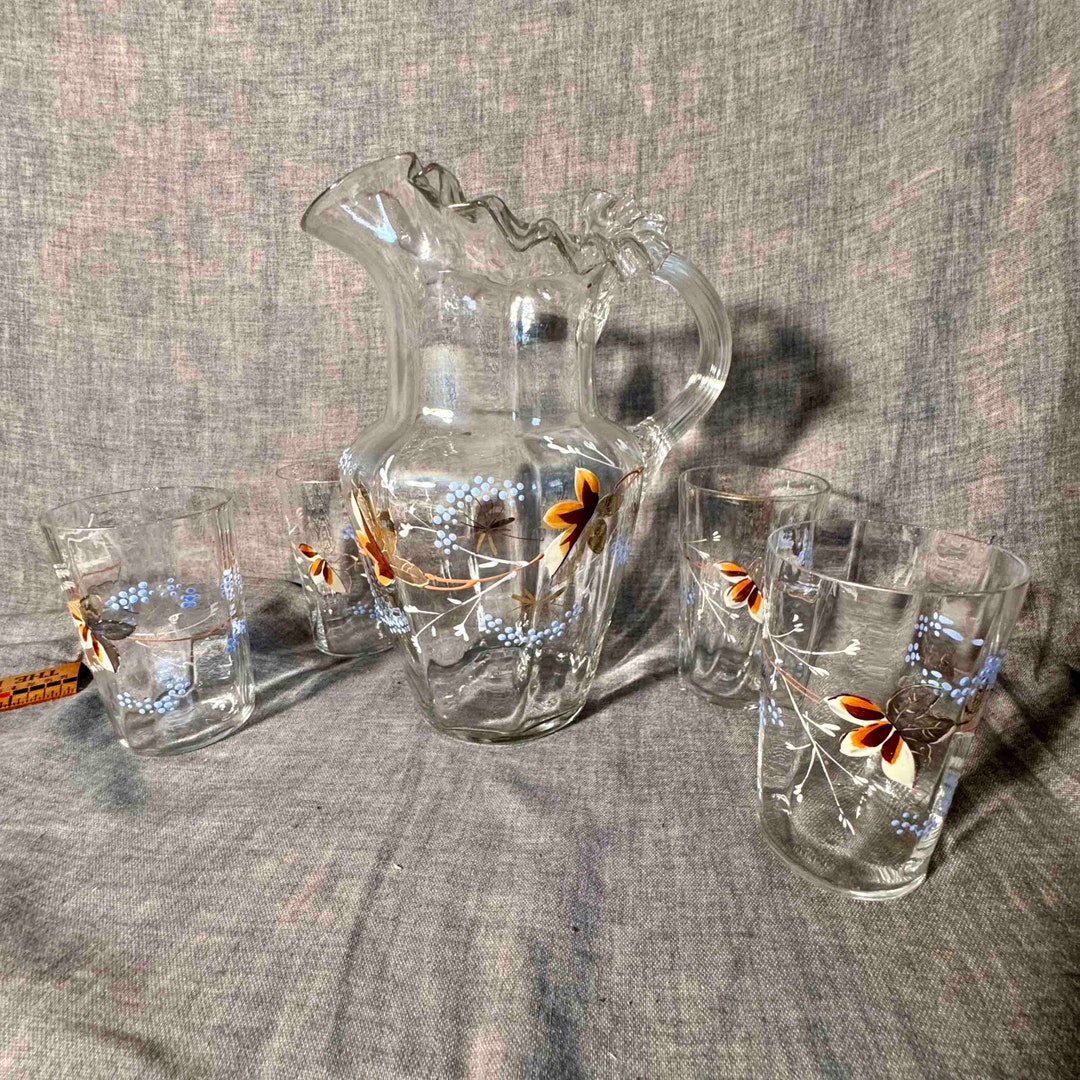 Victorian Blown Glass Lemonade Set - Etsy