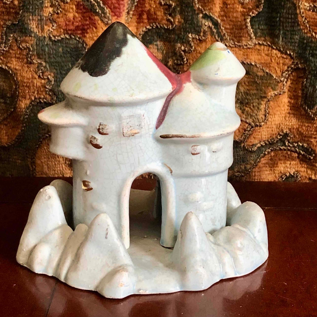 Vintage Porcelain Fish Tank Castle - Etsy