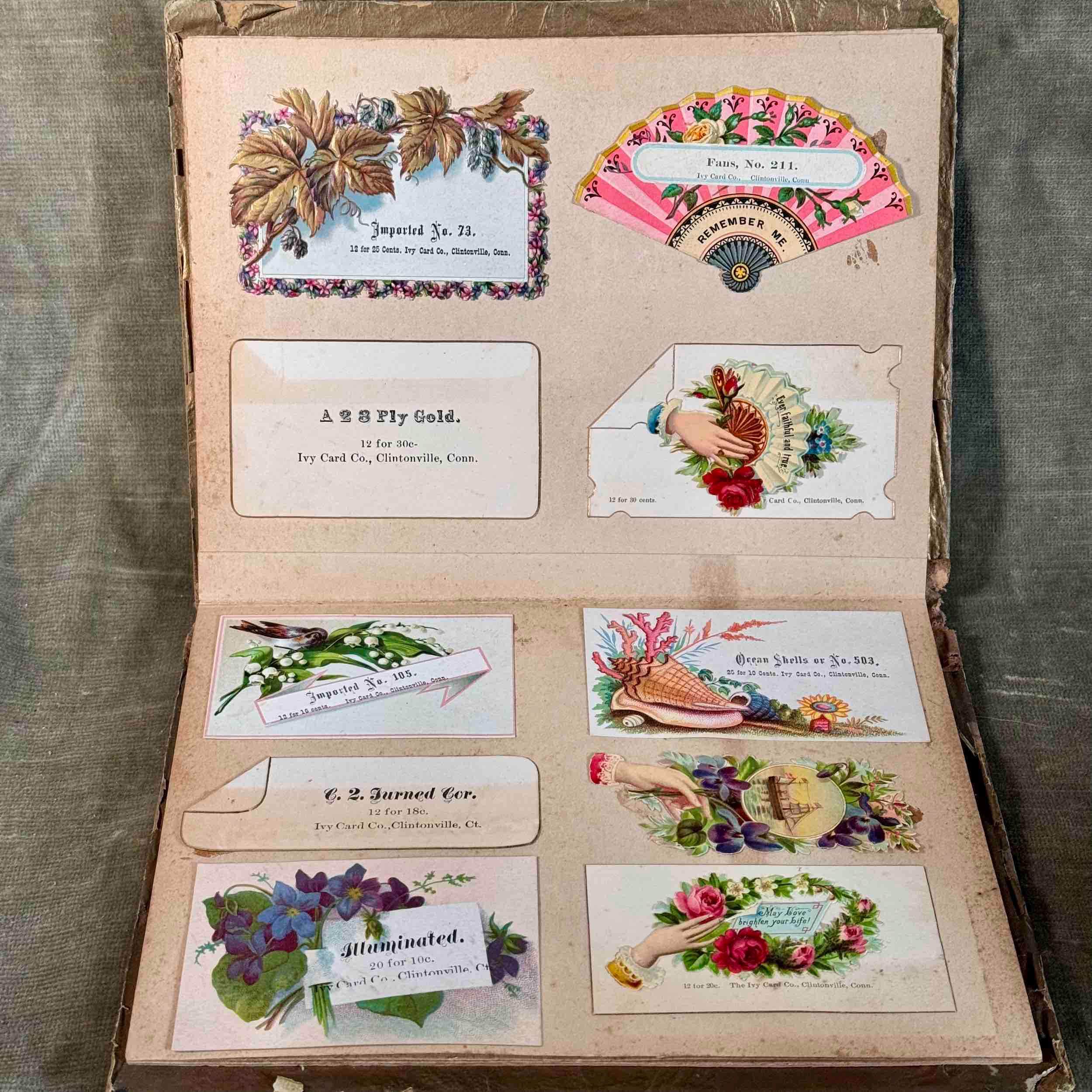 Victorian Chromolitho Card Sample Sales Album - Etsy