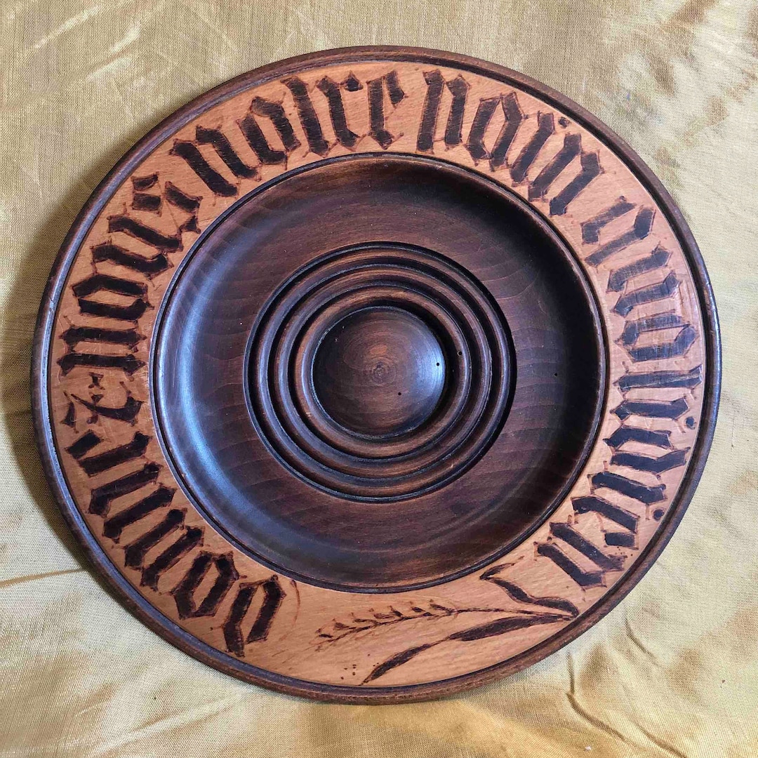 Vintage German Treen Breadboard: Hand-turned Pyro Wheat Decor - Etsy
