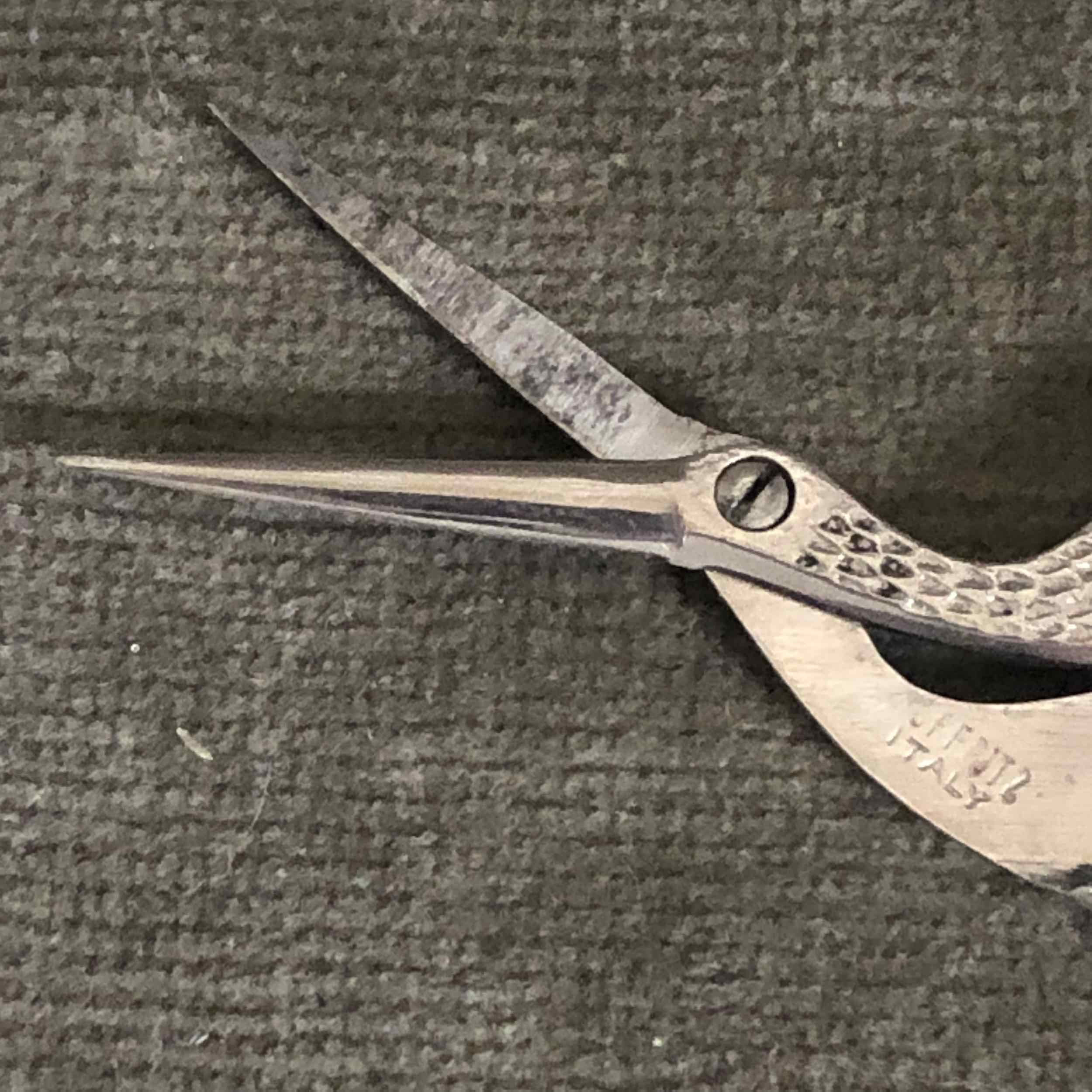 Vintage Italian Crane Sewing Scissors - Etsy