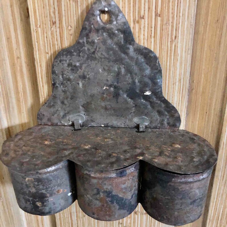 Vintage Tin Hanging Spice Box - Etsy