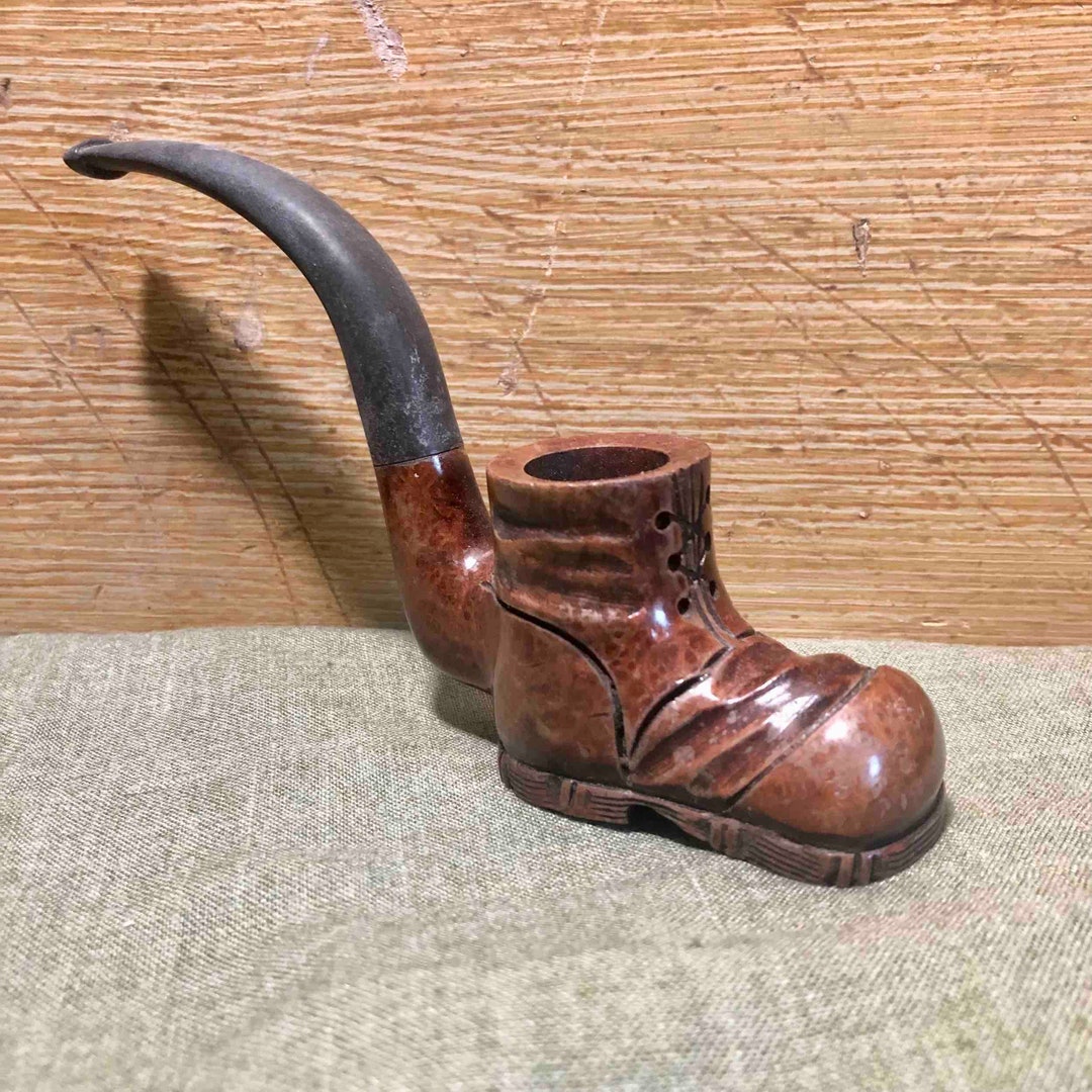Vintage Hand Carved Whimsey Boot Bowl Pipe - Etsy
