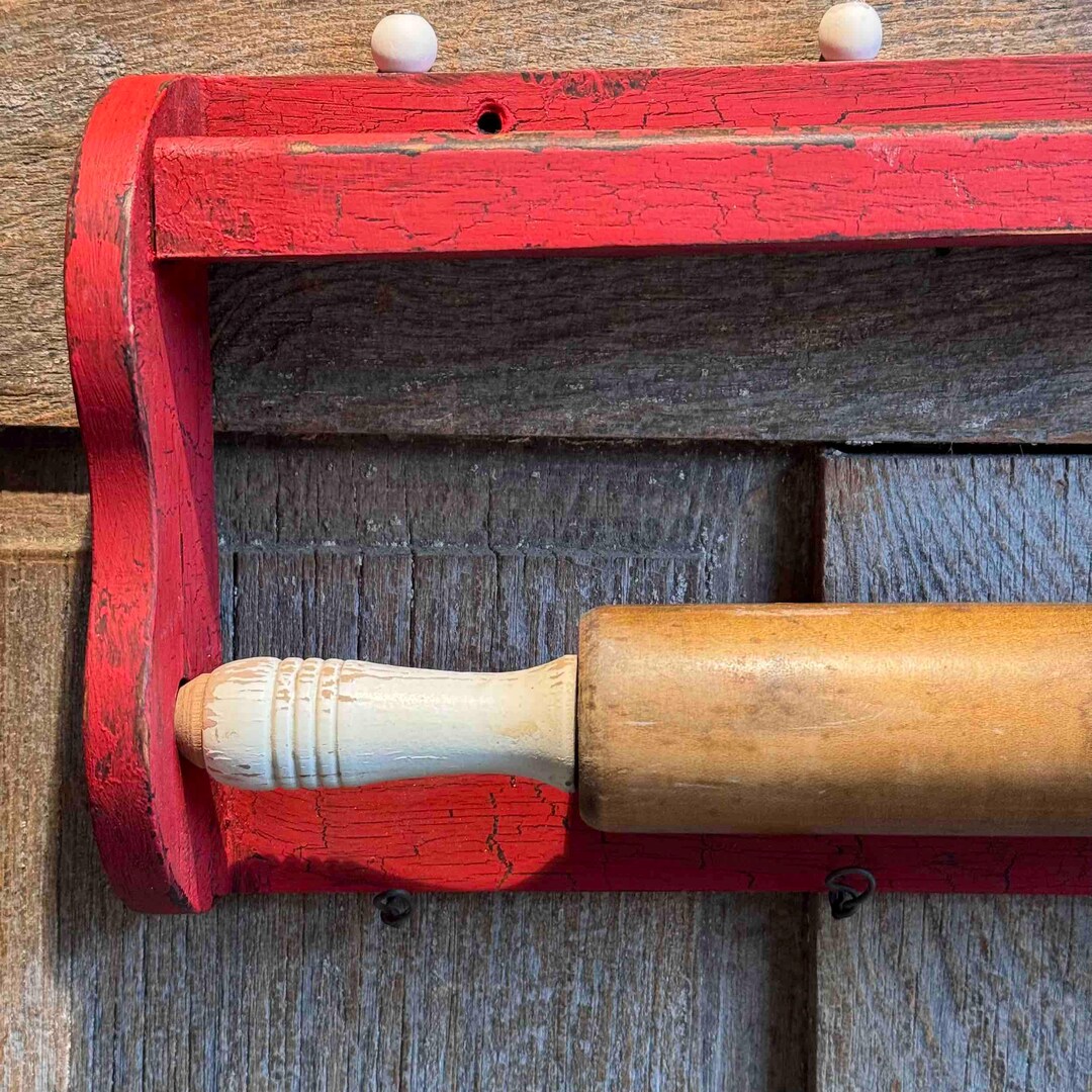 Antique Kitchen Rack & Rolling Pin - Etsy