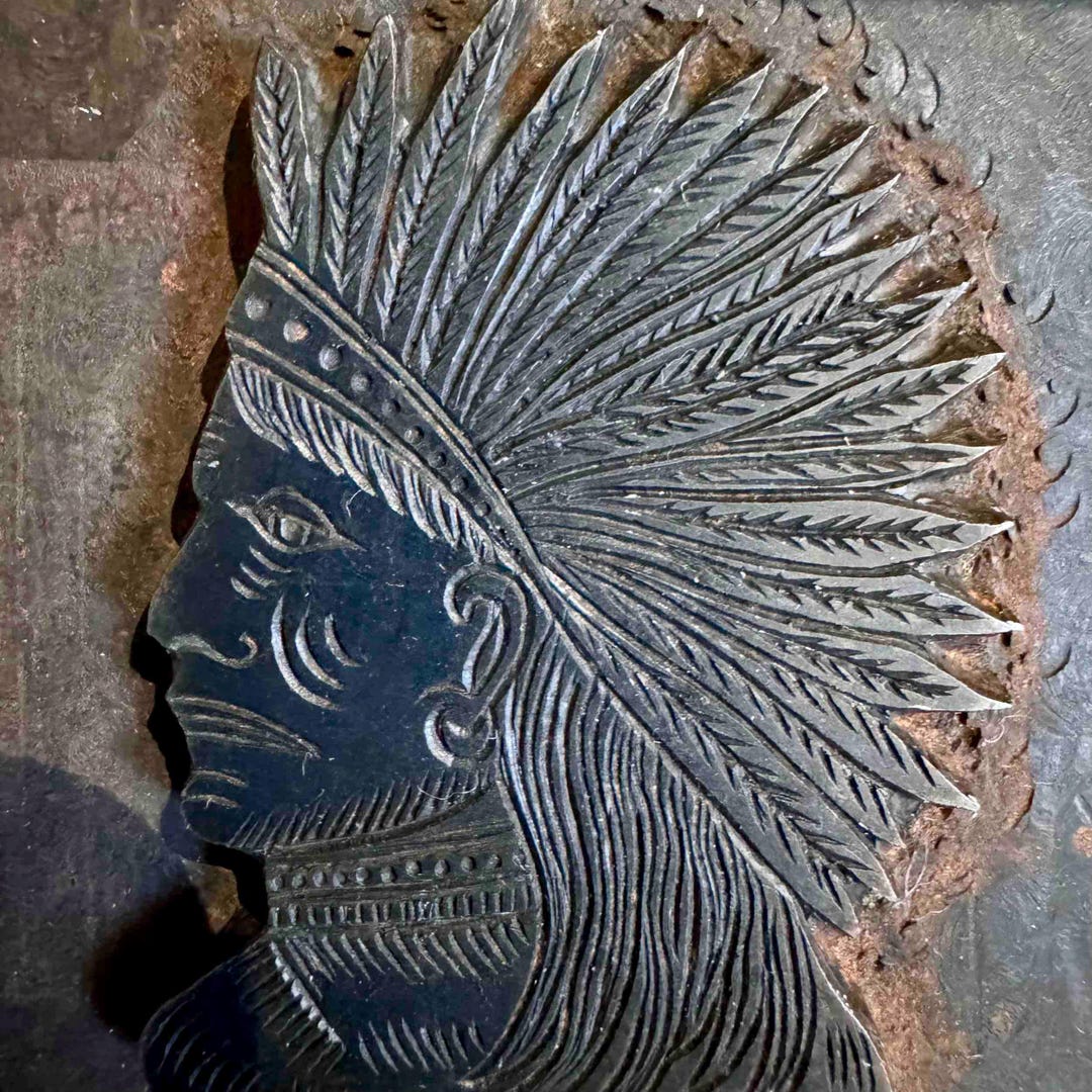 Native American Bas-relief Printing Block - Etsy